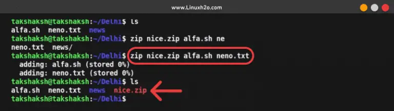 Linux Commands Create And Extract Zip Files LinuxH2O